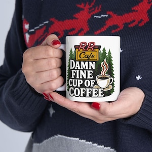 Twin Peaks RR Diner Coffee Mug: Damn Fine Coffee Cup, Retro TV Show - Etsy