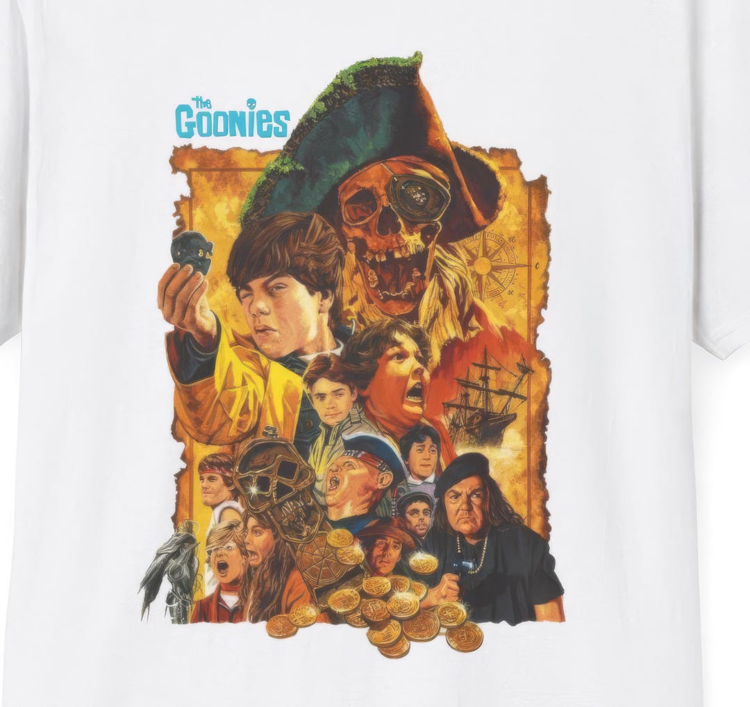 Goonies 40th Anniversary Vintage Tee: Unisex Soft Cotton Shirt, Classic ...