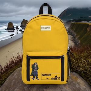 Vintage Yellow Backpack With Chattering Teeth Pocket - Goonies-inspired ...