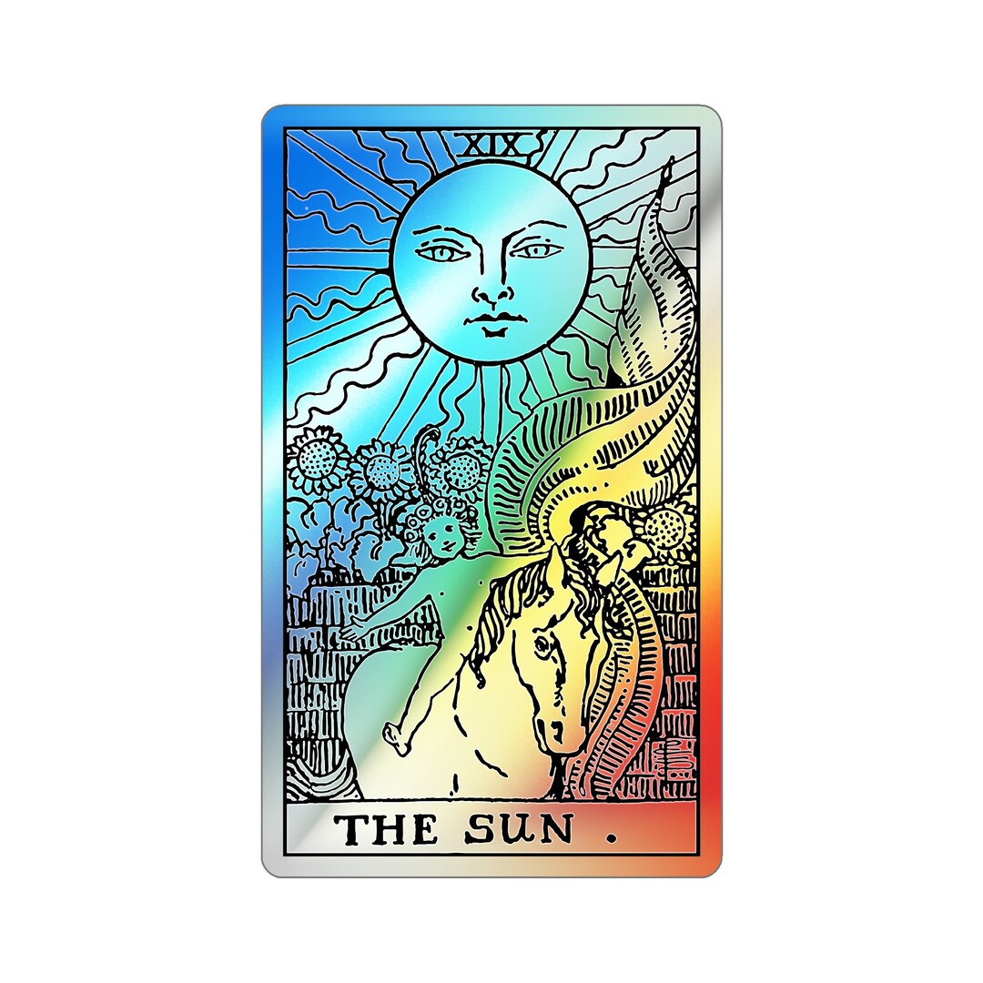 The Sun Tarot Card Holographic Die-cut Sticker - Etsy