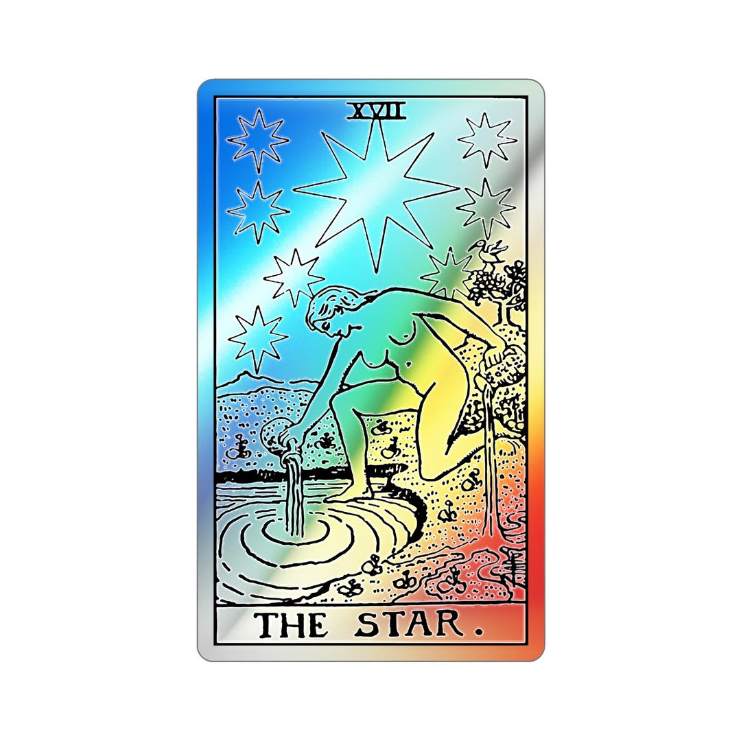 The Star Tarot Card Custom Holographic Sticker Rider Waite - Etsy
