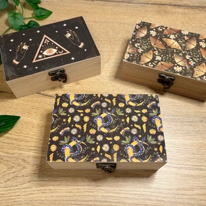 Wooden Tarot Box / Oracle Card Holder / Metaphysical Storage ...