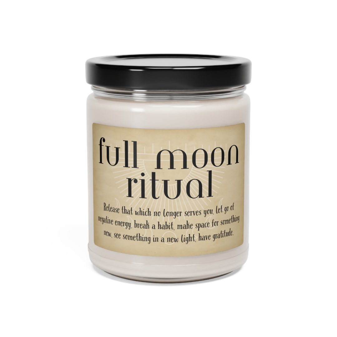 Full Moon Ritual Spell Candle Scented Soy 9oz Release Negative Energy ...