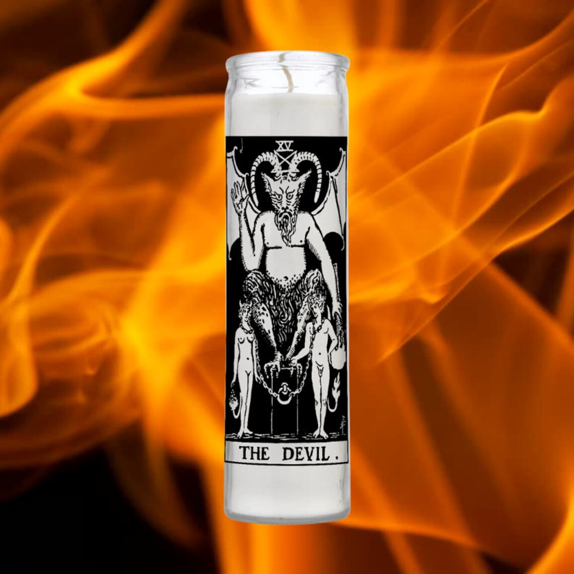 The Devil Tarot Card Rider-waite Prayer Divination Spell Candle 8 In ...