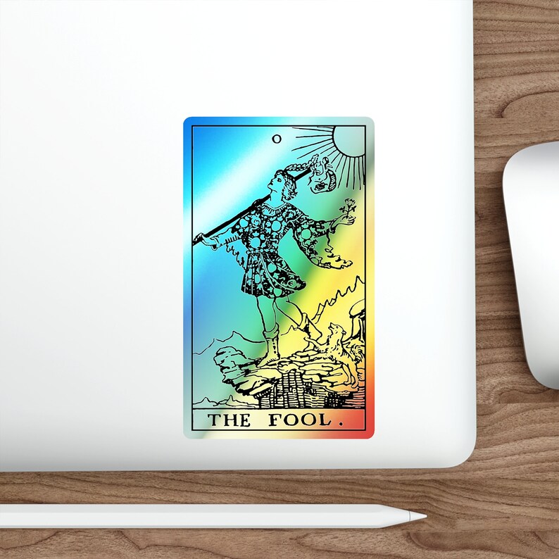 The Fool Tarot Card Holographic Die-cut Sticker - Etsy