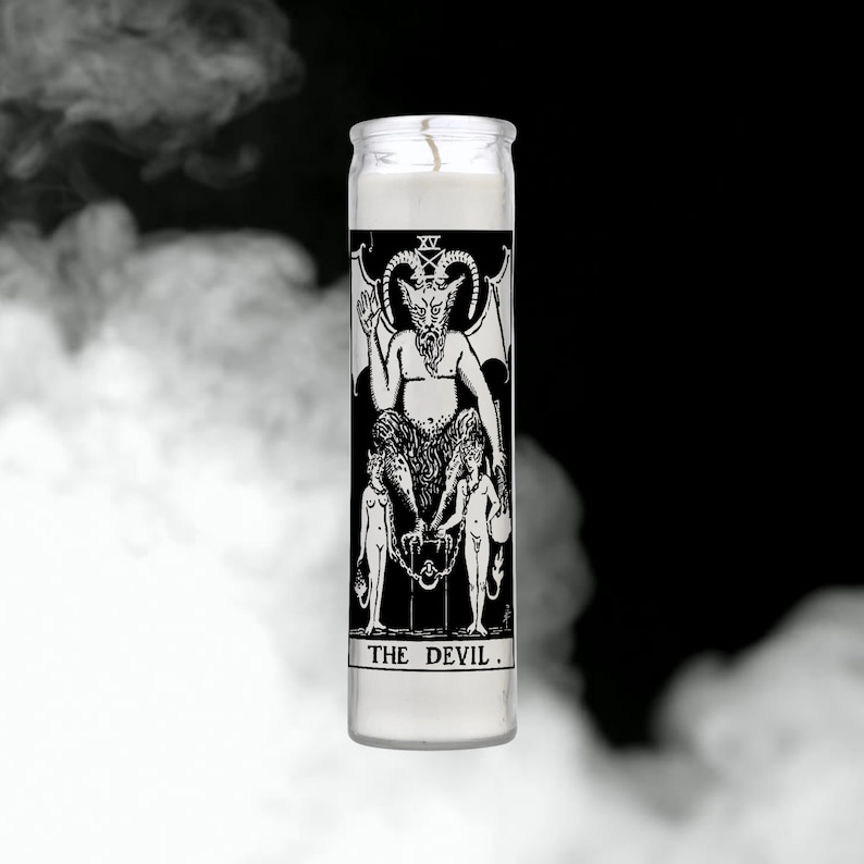 The Devil Tarot Card Rider-waite Prayer Divination Spell Candle 8 In ...