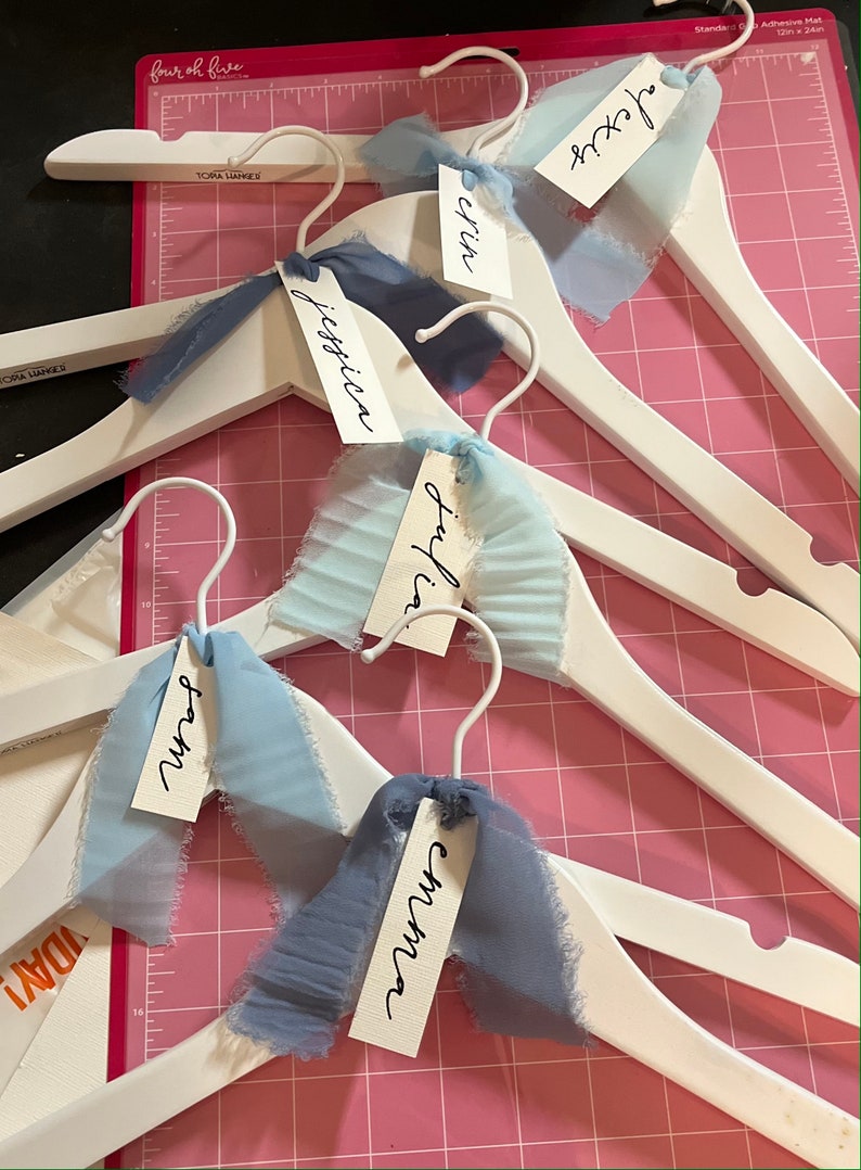 Bridal Hanger Name Tags - Etsy