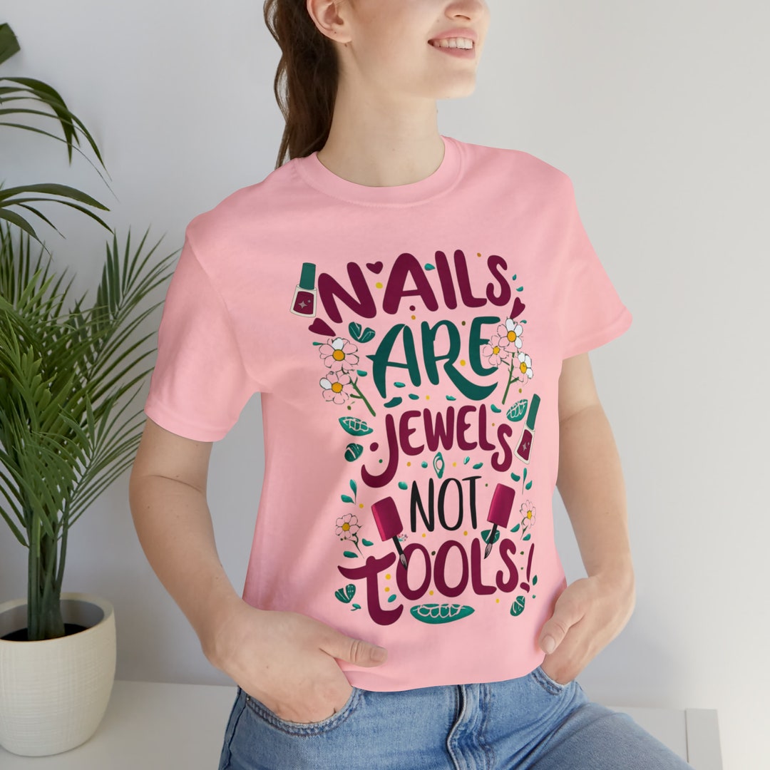 Nail Tech Shirt for Nail Salon Uniform Cute Salon Tee for Nail ...