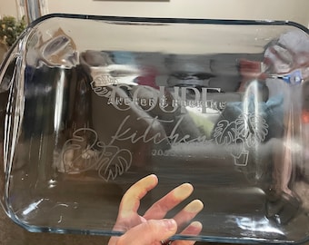 Custom Etched 2quart Rectangular Glass Baking Dish - Etsy