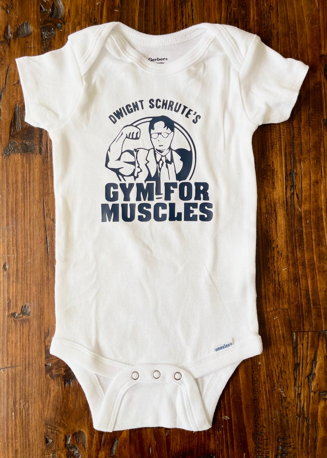 Dwight Schrutes Gym for Muscles Baby Onesie, the Office, Baby Shower - Etsy