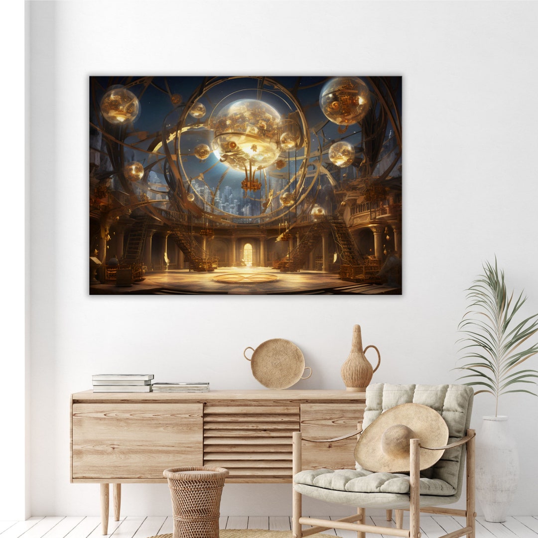 Canvas Wall Art | Dream Inventor’s Workshop #2 | Fantasy Art Home Decor ...