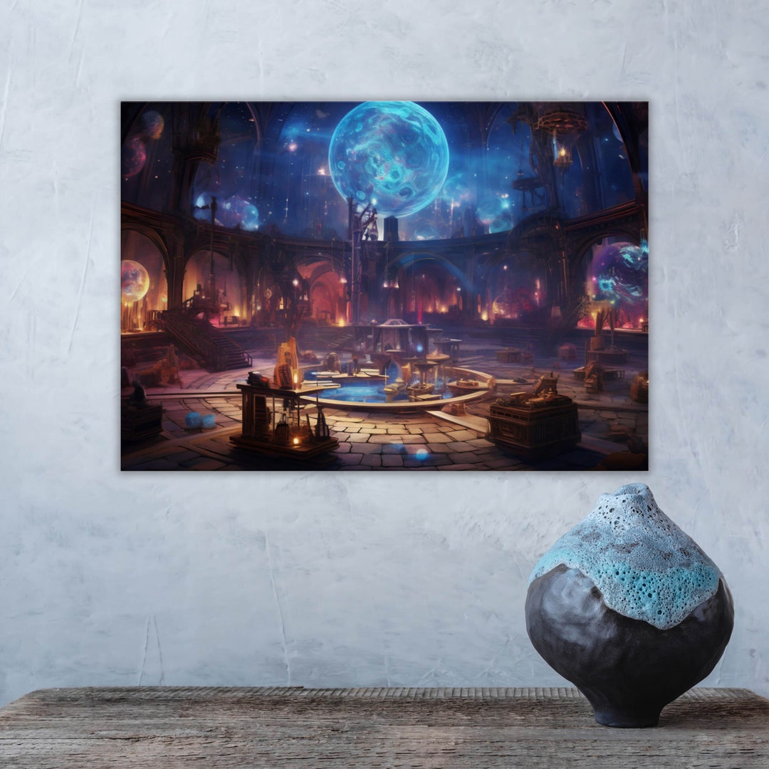 Canvas Wall Art | Dream Inventor’s Workshop | Fantasy Art Home Decor ...