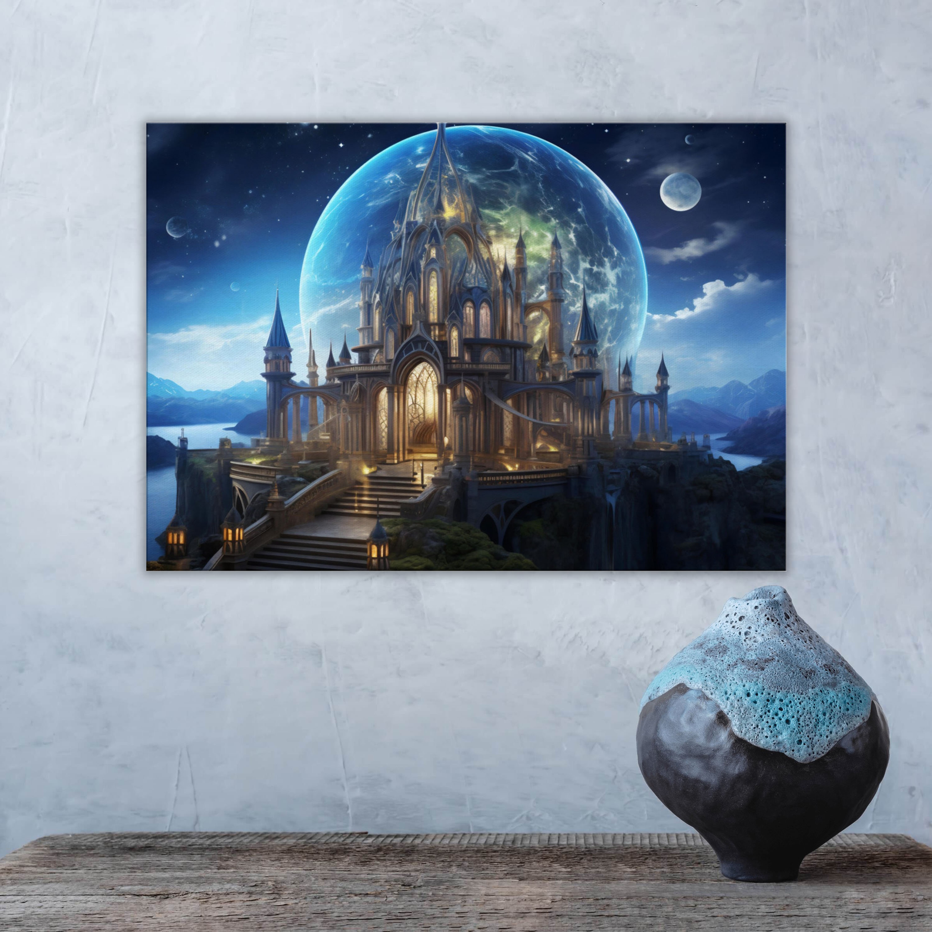 Canvas Wall Art | Elven Star Observatory | Fantasy Art Home Decor ...