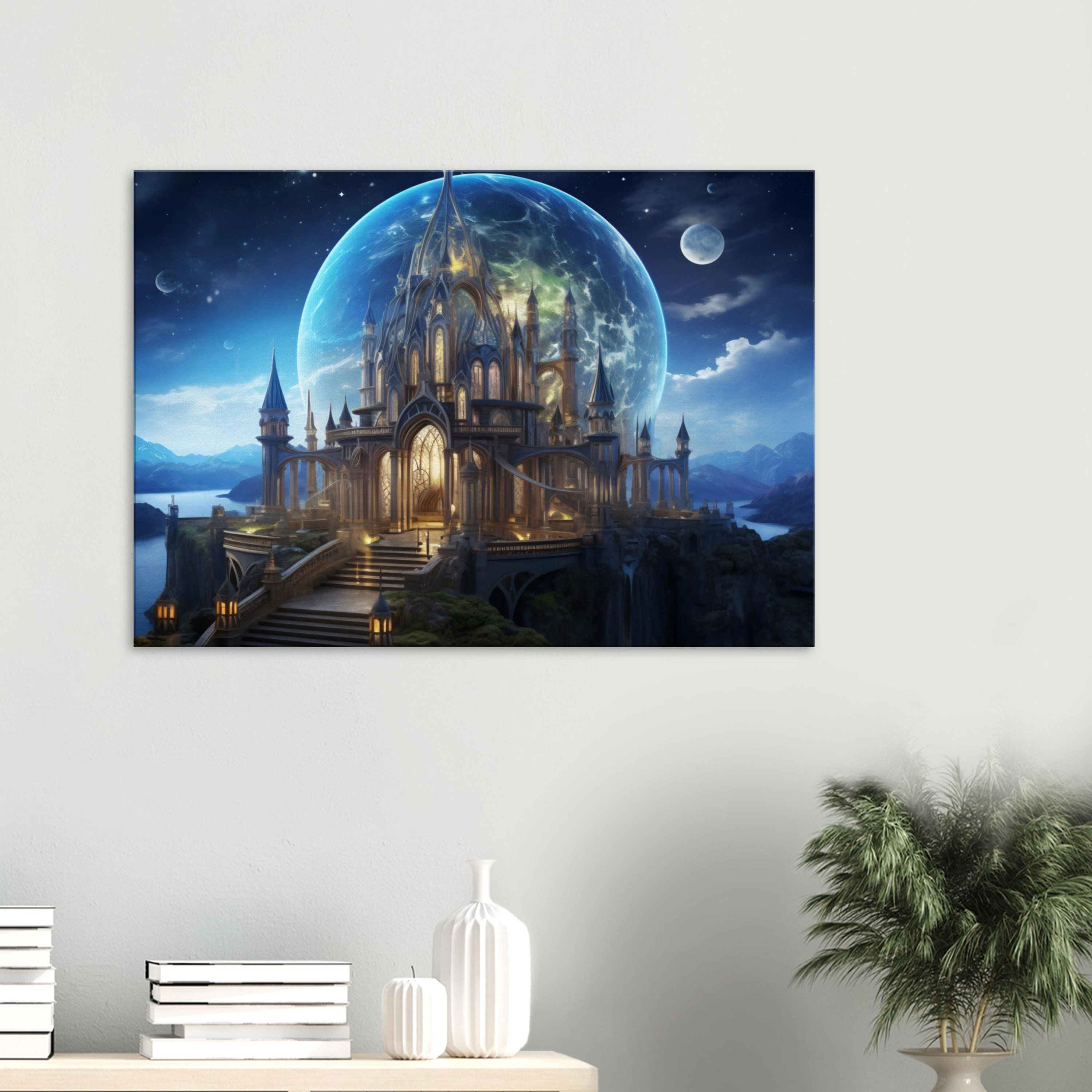 Canvas Wall Art | Elven Star Observatory | Fantasy Art Home Decor ...