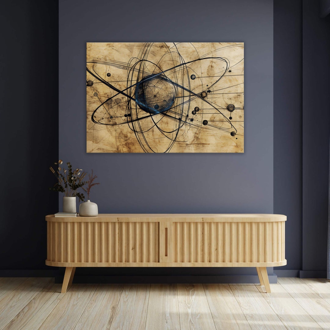 Canvas Wall Art | Atomic Antiquity No.3 | Science Art Home Decor ...