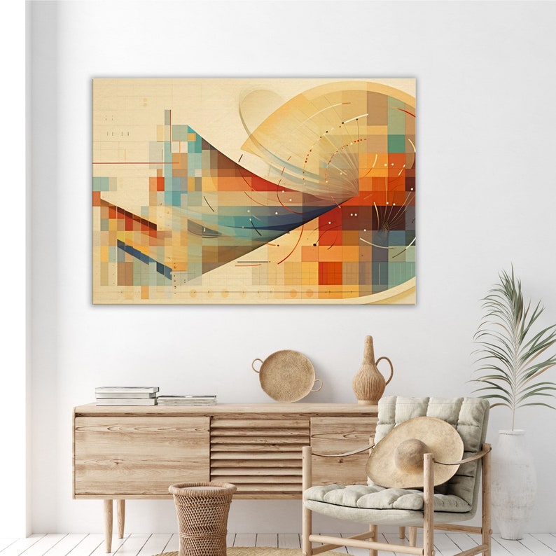 Canvas Wall Art | Abstract Schematics No.2 | Abstract Math Art Home ...