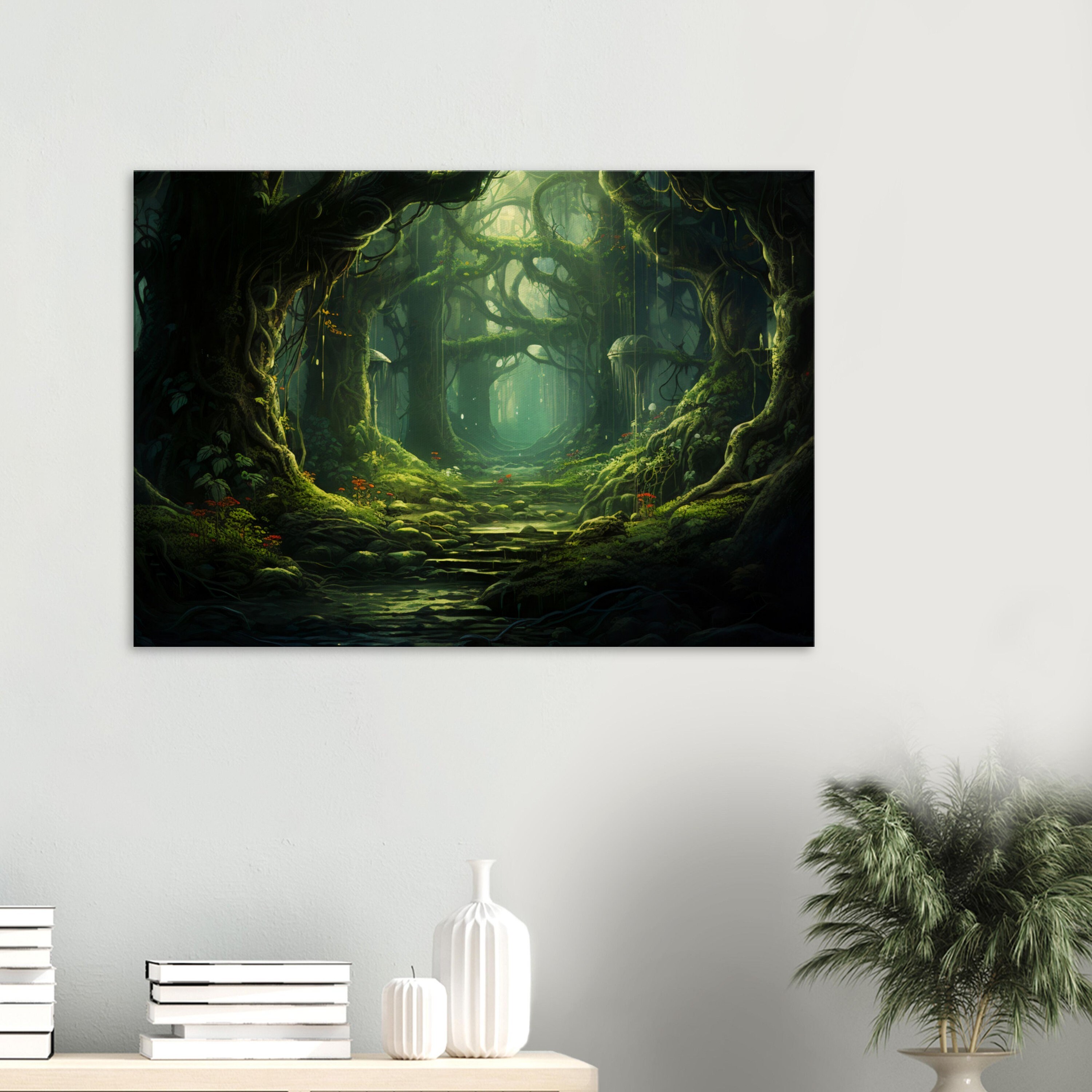 Canvas Wall Art Sentient Forest Whispers No.1 Fantasy Art Home Decor ...