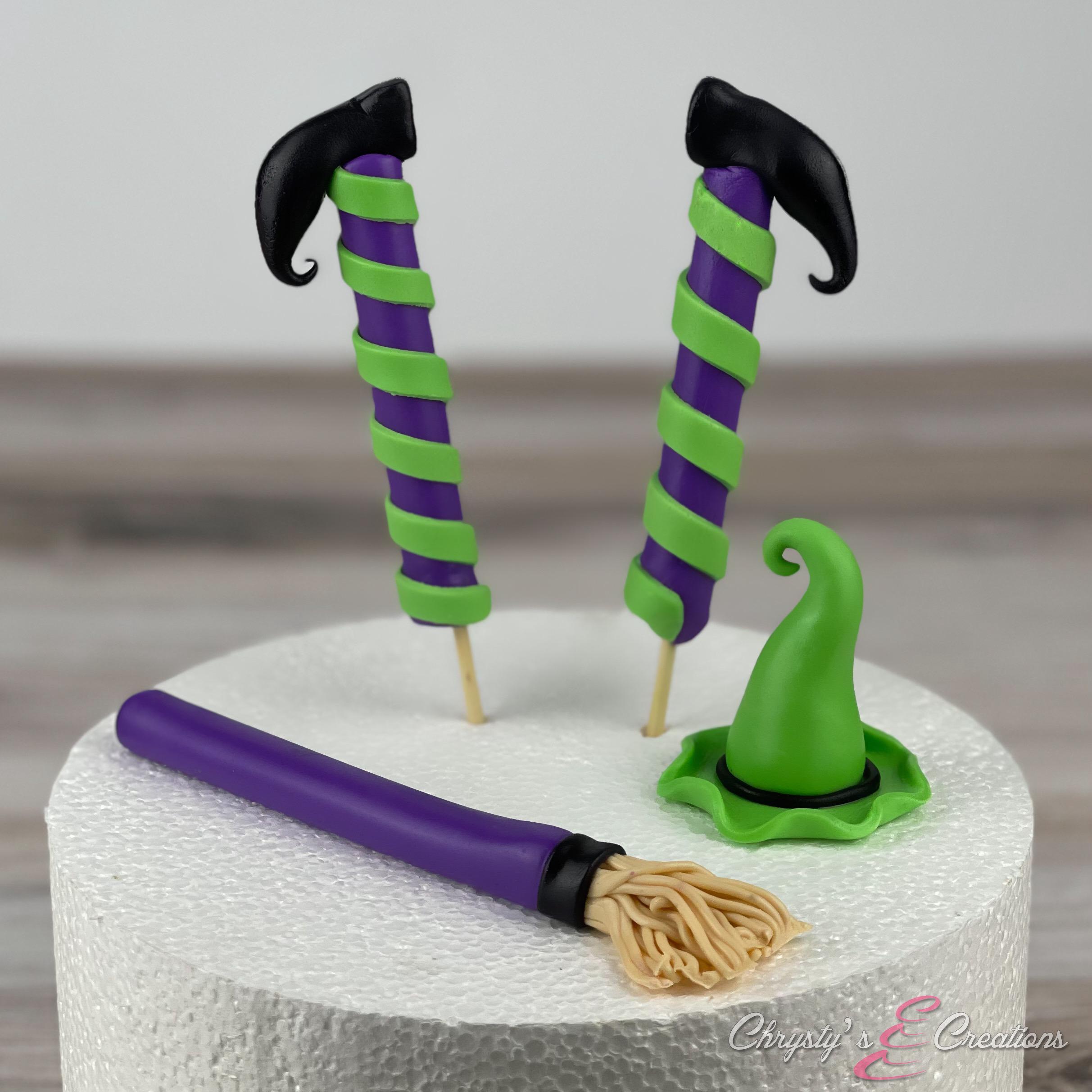 Witch Cake Toppers | Fondant Toppers - Etsy
