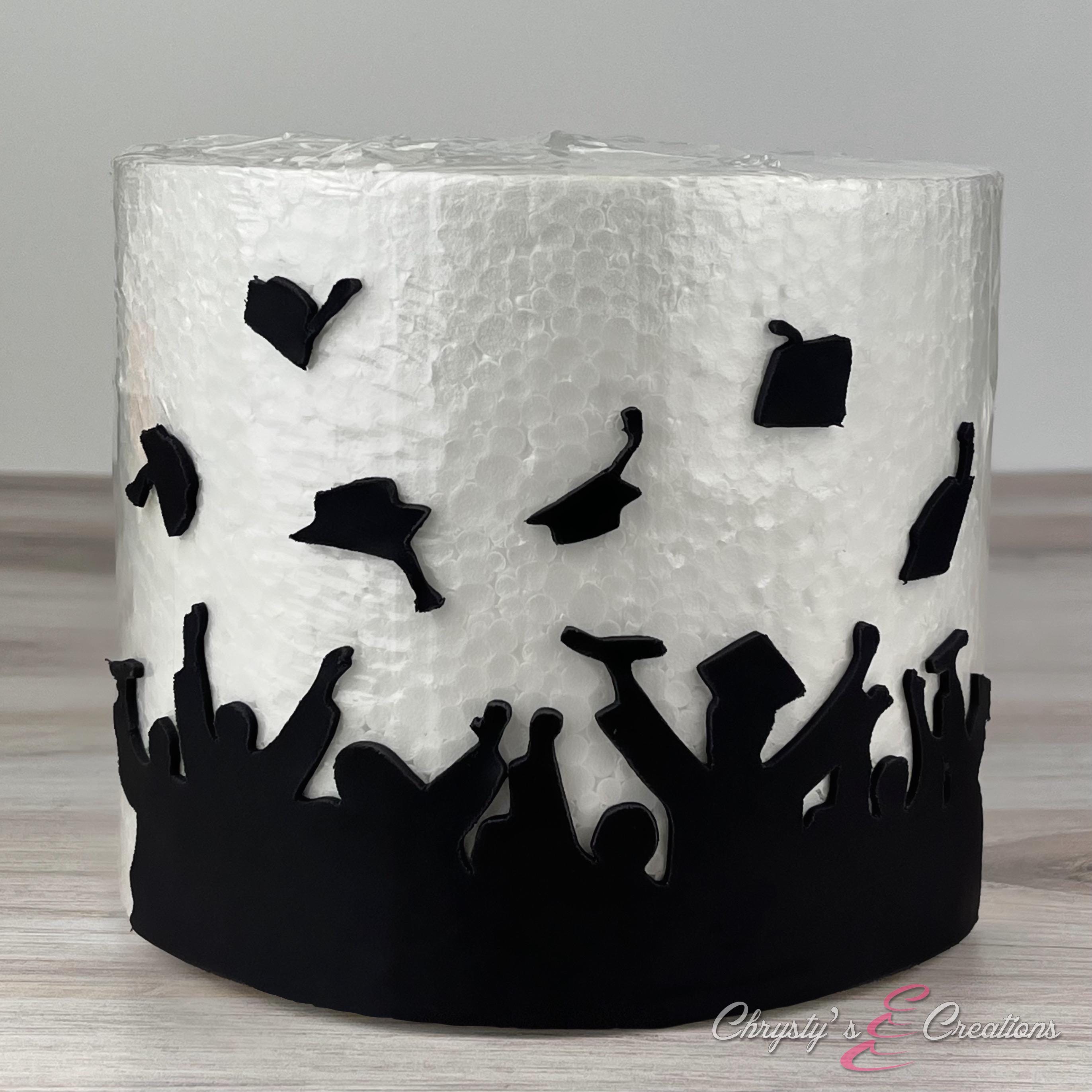 Graduation Silhouette | Cake Decor | Fondant Toppers - Etsy