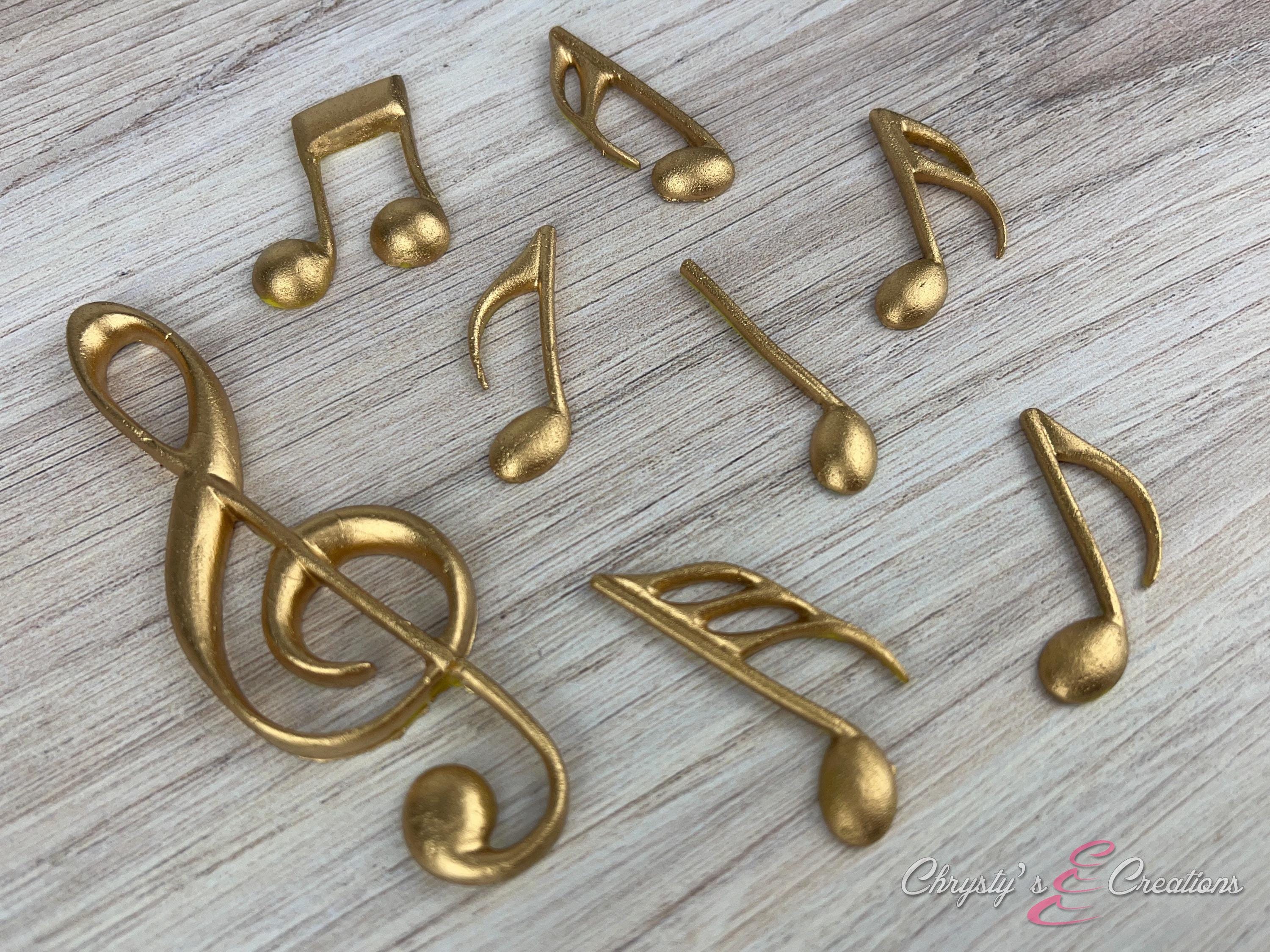 Music Notes - Set of 8 Edible Toppers | Fondant Toppers - Etsy