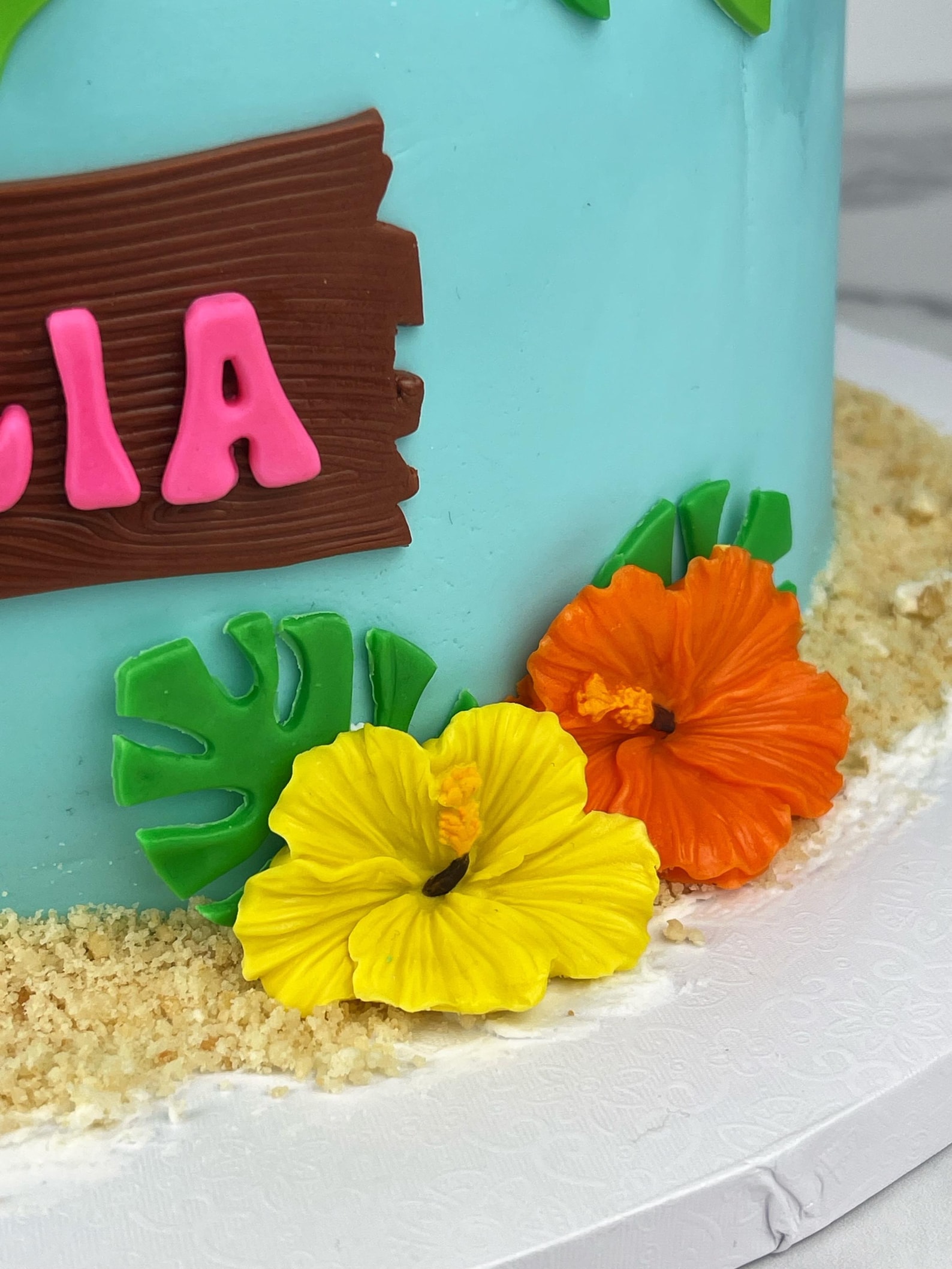 Hibiscus Flower Cake Topper – Hawaiian Tropical Luau Theme – Edible ...