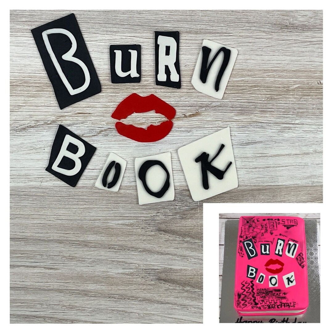 Burn Book Fondant Topper | Fondant Letters - Etsy