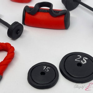 Gym Equipment Cake Toppers | Fondant Toppers - Etsy