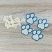 Paw Prints - Blue Dog Themed Party Decor | Edible Fondant Toppers - Etsy