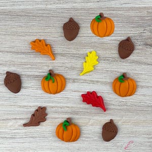 Edible Fall Themed Toppers - Set of 12 - Cake And/or Cupcake Toppers ...