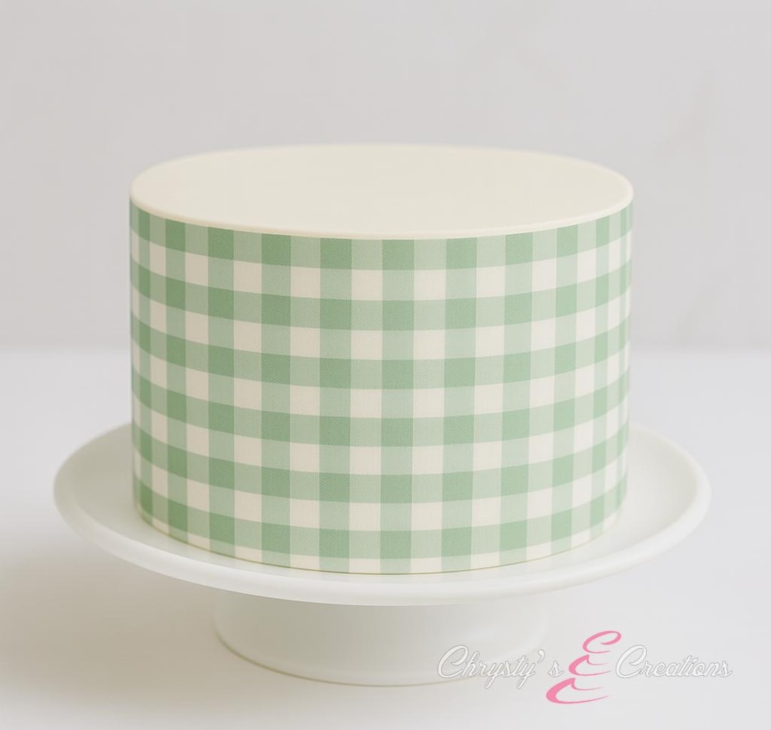 Gingham Design - Sage Green - Vintage Farmhouse Rustic Country Wedding ...