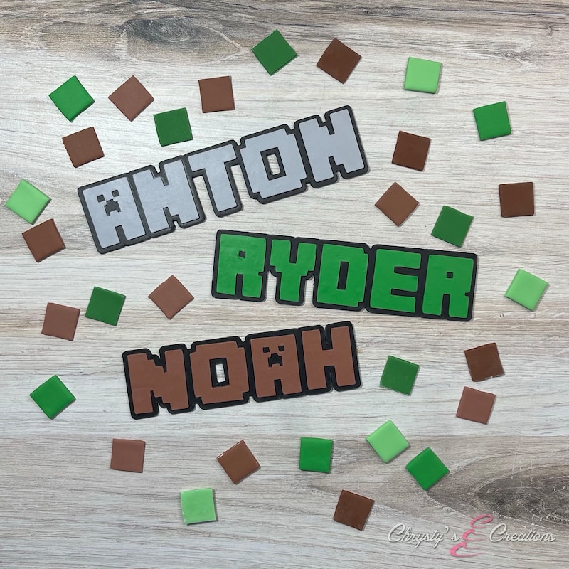 Pixel Name Cake - Etsy
