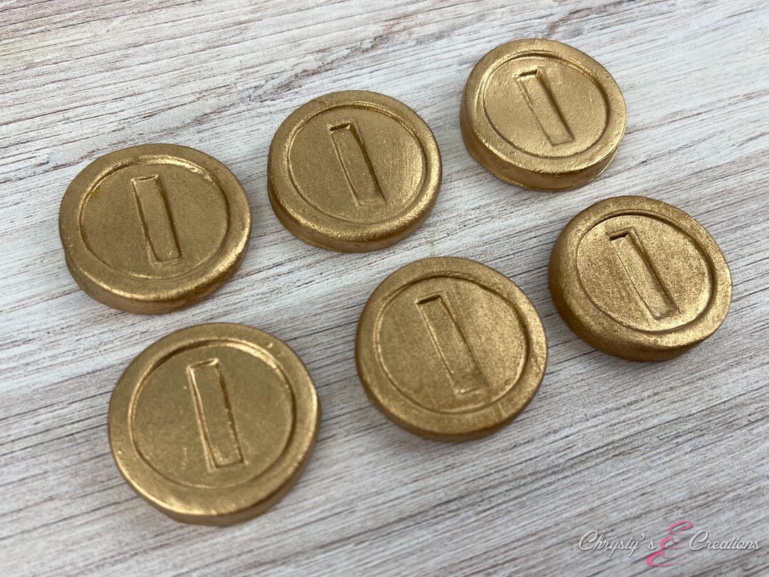 Gaming Gold Coins | Fondant Cake Topper - Etsy