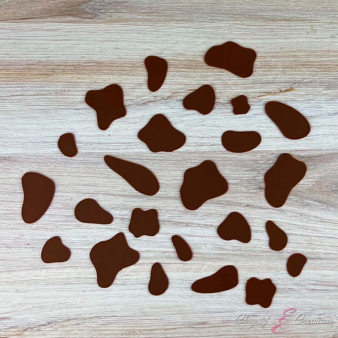 Cow Print/spots - 24 Count | Fondant Cake Toppers - Etsy