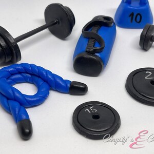 Gym Equipment Cake Toppers | Fondant Toppers - Etsy