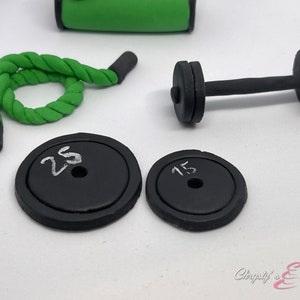 Gym Equipment Cake Toppers | Fondant Toppers - Etsy