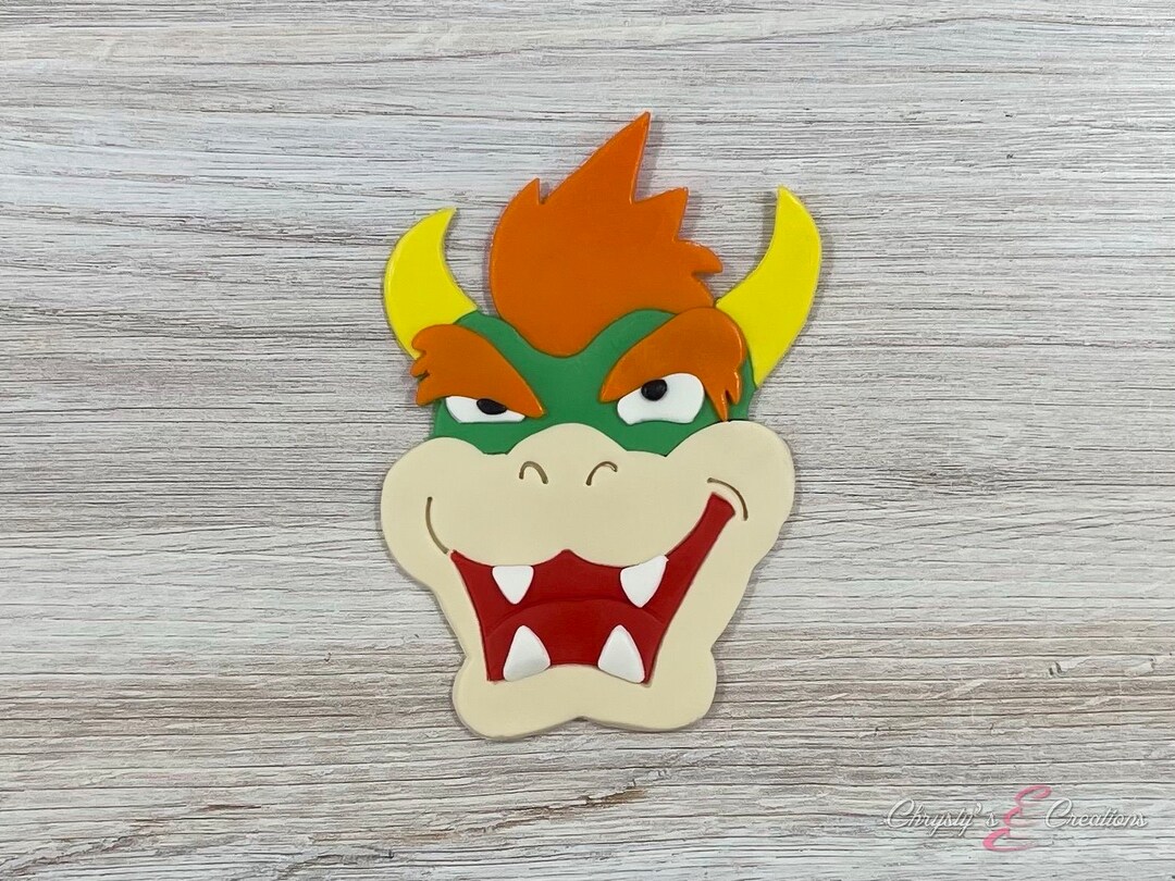 Bowser Themed Cake Topper Fondant Cake Topper Video Game - Etsy
