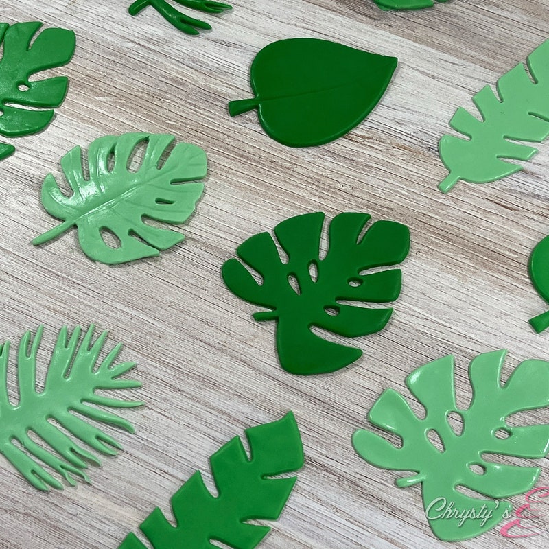 Gum Paste Tropical Leaves - Etsy