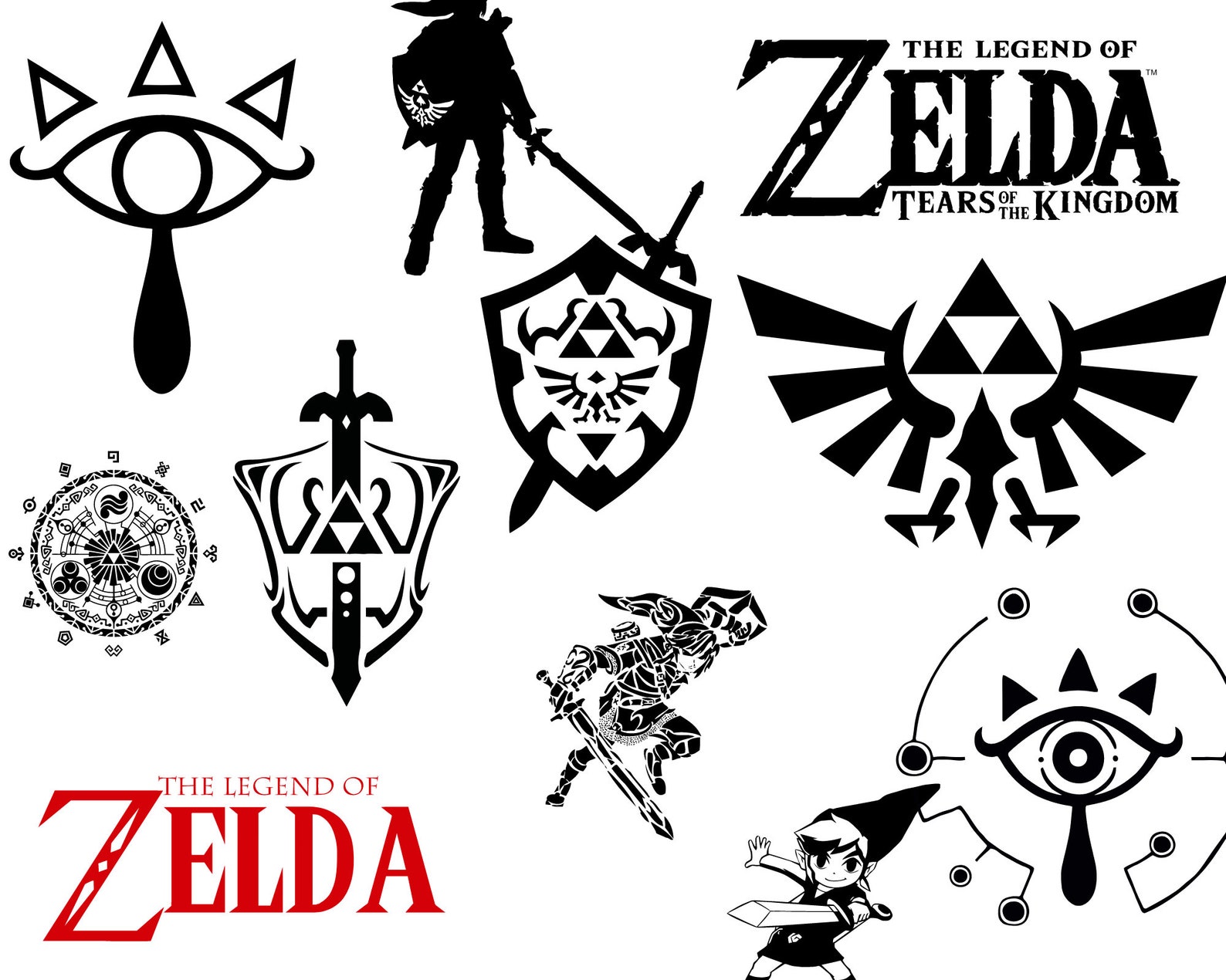 Zelda Logo PNG SVG Bundle Over 300 Designs Logos Font - Etsy