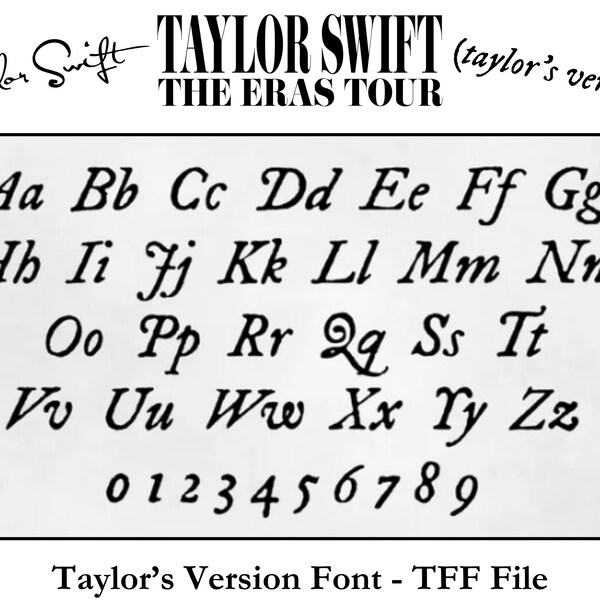 Taylors Version Font - Etsy