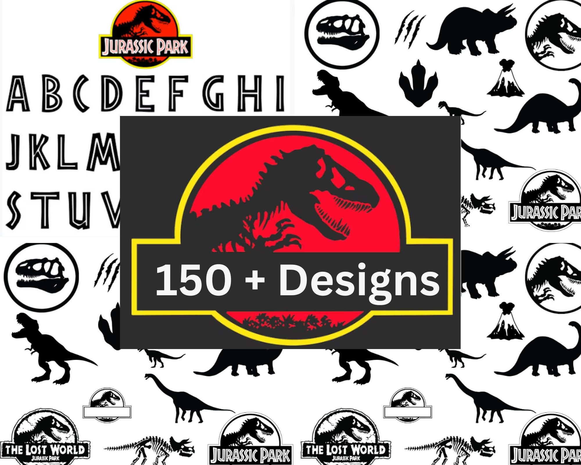 Jurassic Park SVG Bundle - Over 150 Designs! - Etsy