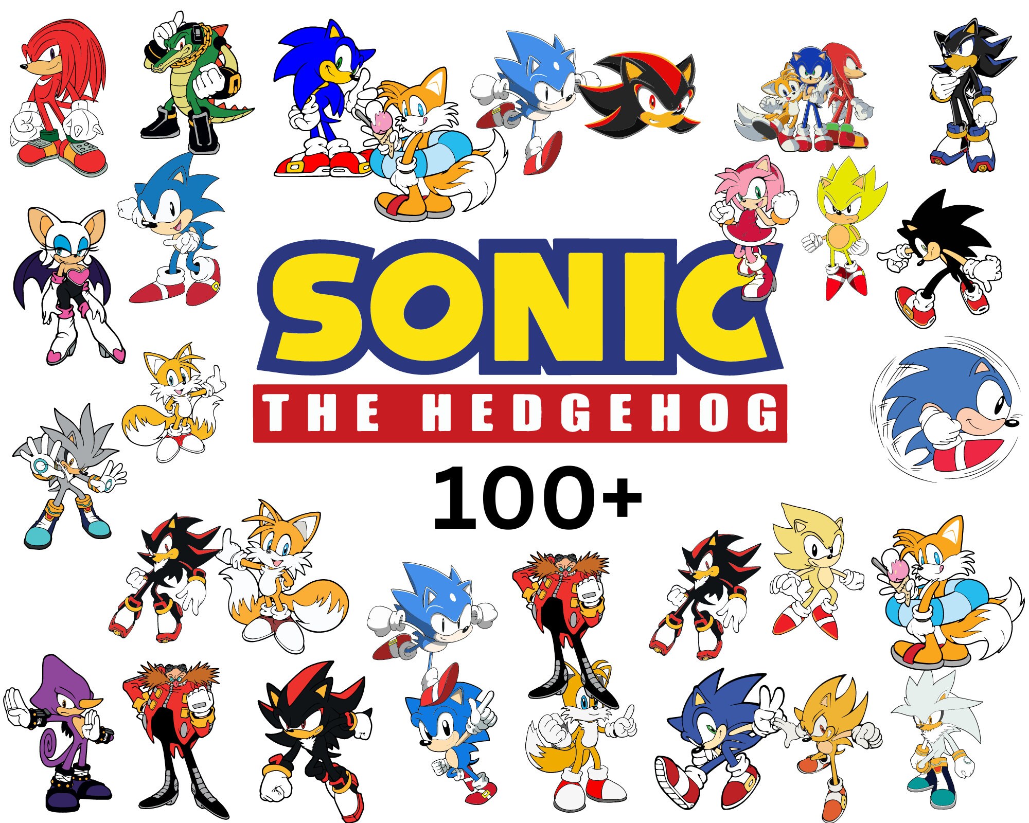 Sonic SVG Bundle Over 100 Designs Sonic the Hedgehog Svg - Etsy