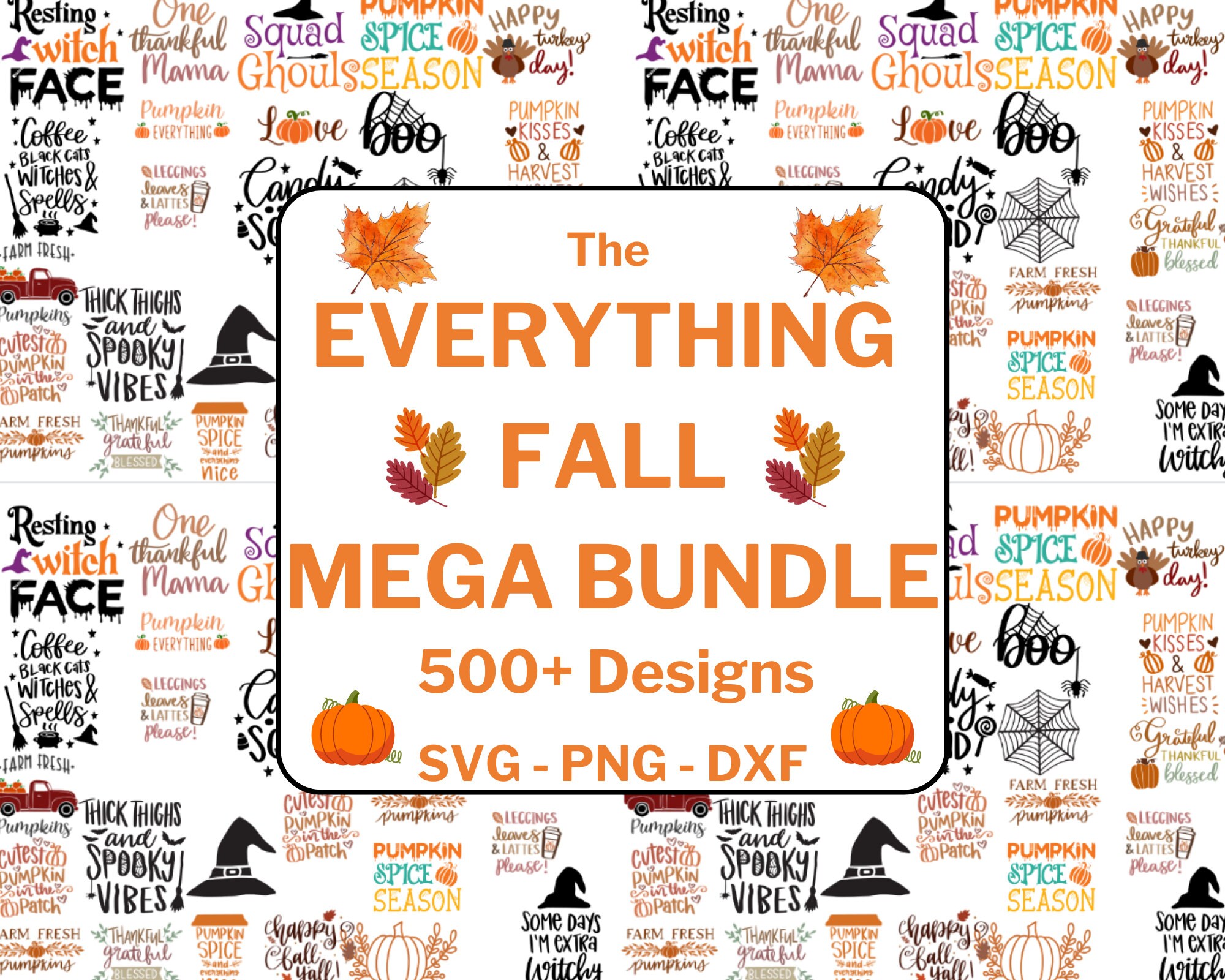 The Everything Fall Mega SVG Bundle Over 500 Designs - Etsy
