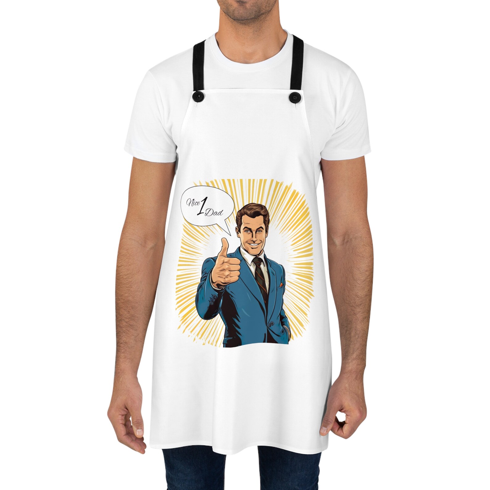 Funny Apron for Dads, Nice1dad Apron, Dad Joke, Fathers Day Gift, Gift ...