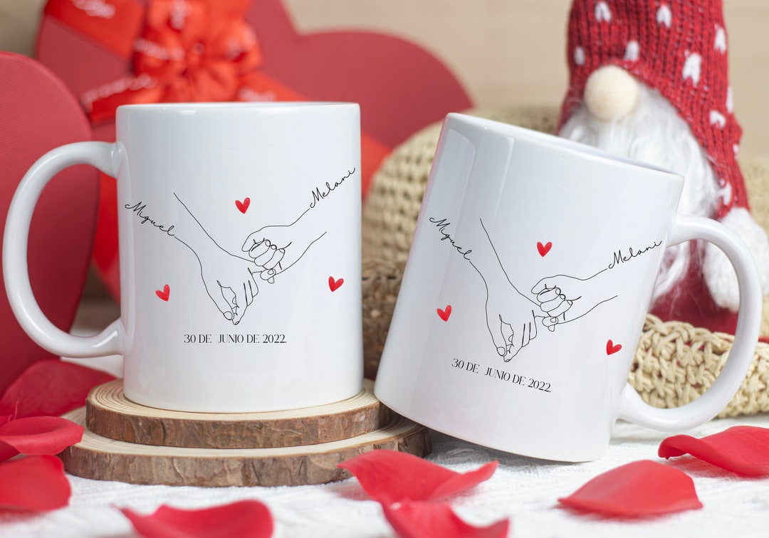 Taza Personalizada Para Parejas Taza Con Nombres Y Fecha De