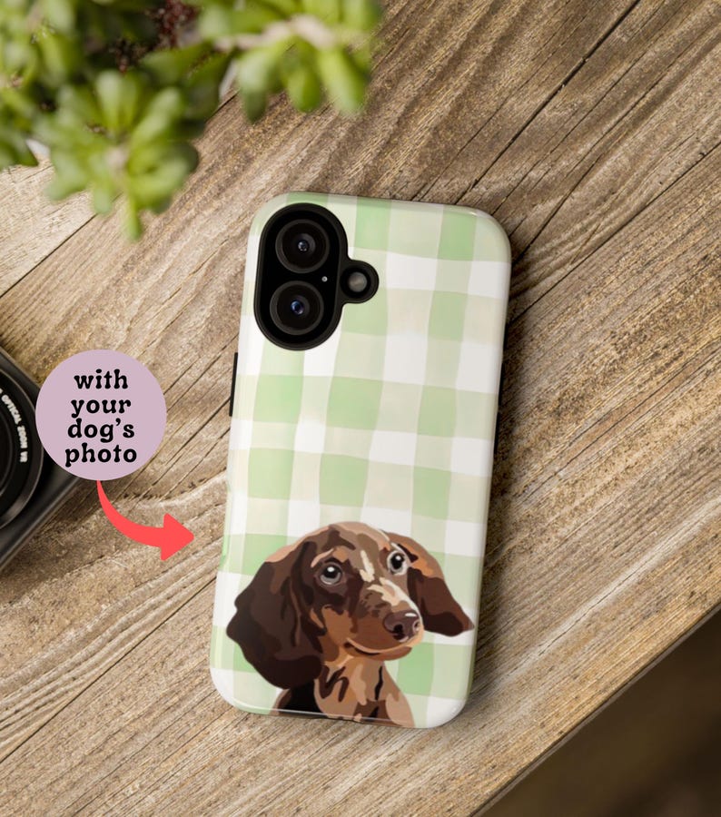 Custom Pet Photo Phone Case: Dog Memorial Art, Dog Mom Gift - Etsy