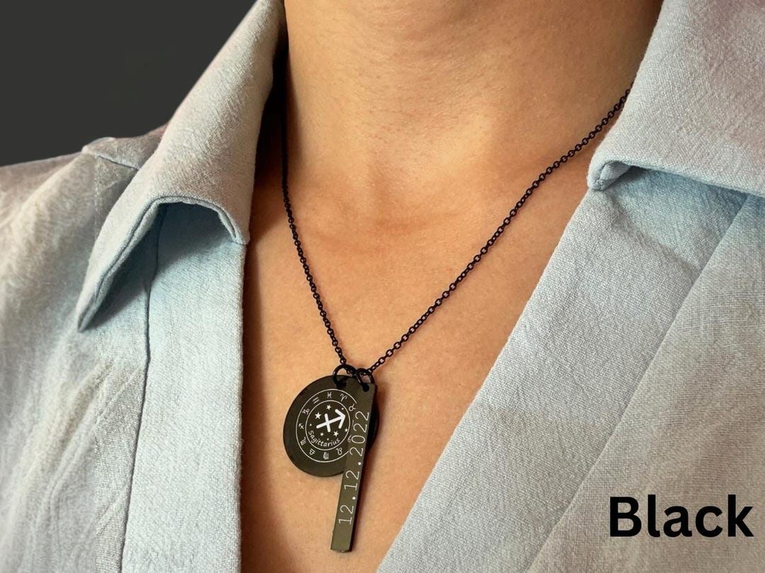 Personalized Zodiac Sign Name Necklace, Constellation Zodiac Necklace ...