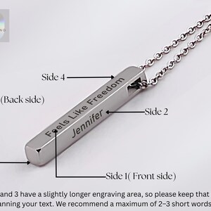 Class of 2025 Graduation Necklace – Personalized 3D Vertical Bar ...