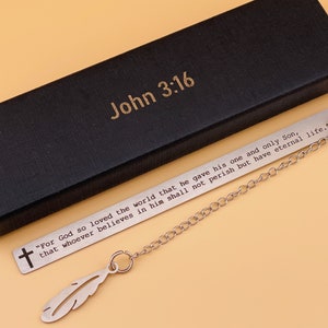 Custom Bible Verse Bookmark Metal Christian Bookmark Personalized Bible ...