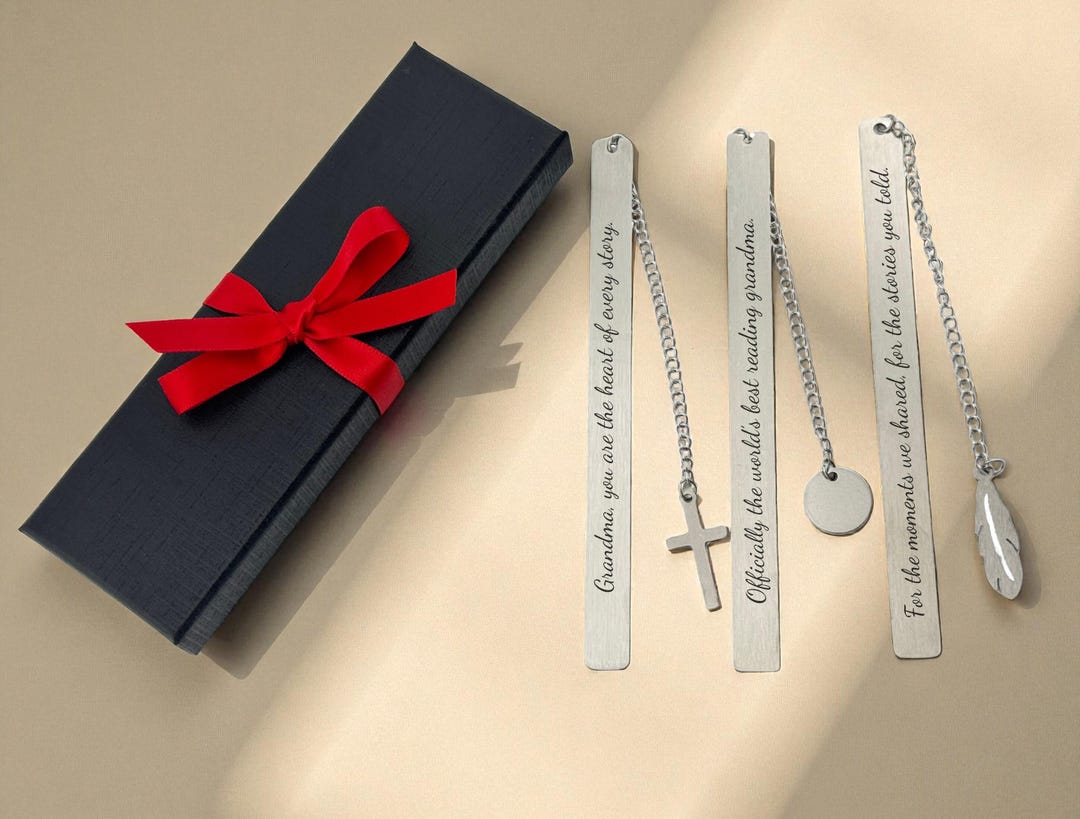Personalized Metal Bookmark – Engraved Steel Page Marker Gift for ...