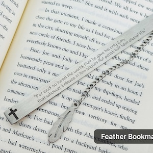 Custom Bible Verse Bookmark, Metal Christian Bookmark, Laser Engraved ...